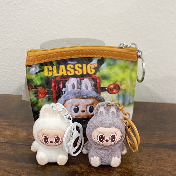 Labubu | Accessories | Classic Small Labubu Keychain Set White And Gray ...